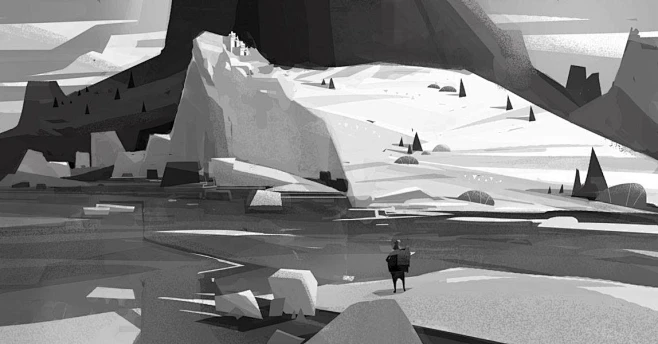 场景构图黑白构成画面构成黑白稿来自cgbook.cn (595)-花瓣网