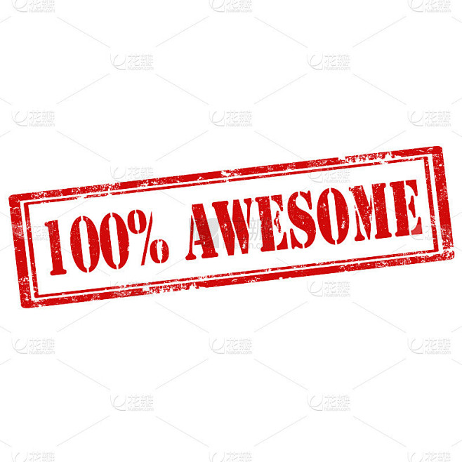 100% Awesome-stamp