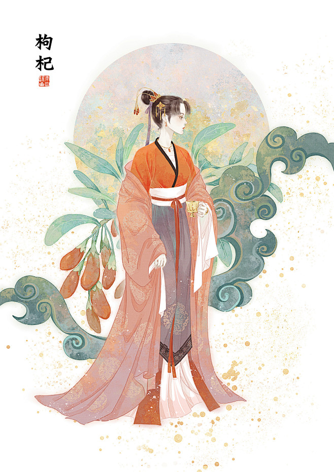 中草药拟人：枸杞_南山归鱼