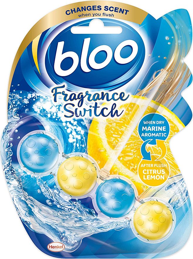 Amazon.com: Bloo Fragrance Switch Toilet Rim Block Marine Ocean & Lemon ...