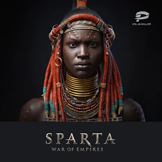 African warrior—Sparta: War of Empires, Oleg Bozhko : Created for Sparta: War of Empires Plarium ...