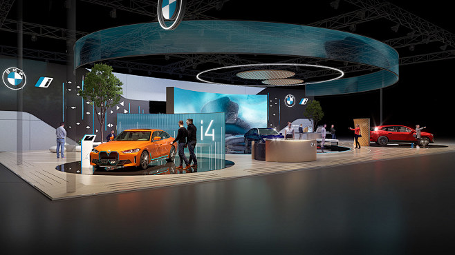 3D BMW booth Exhibition
