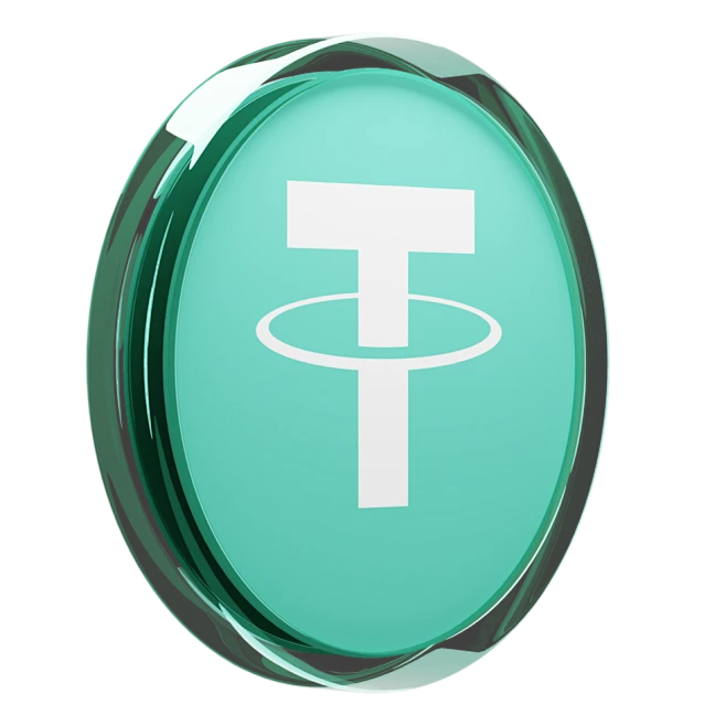 Download Tether ,USDT Glass Crypto Coin 3D Illustration @Vecteezy-花瓣网