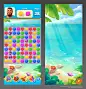 match 3 game mobile game art blocks vines jars clouds walnuts stones ...