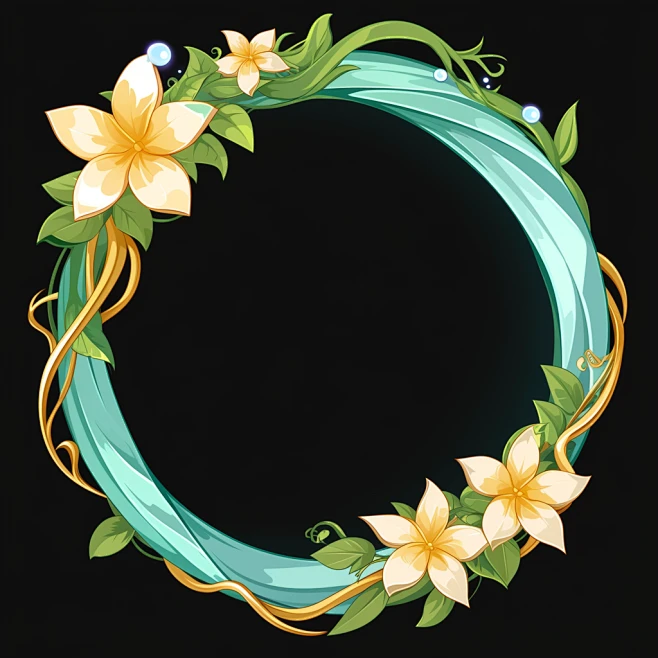 ajmtso0358_3d_Game_avatar_green_round_frame_circular_border_ico ...