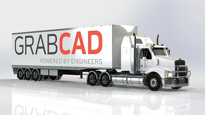Trailer, 45', Tri-Axle | 3D CAD Model Library | GrabCAD-花瓣网