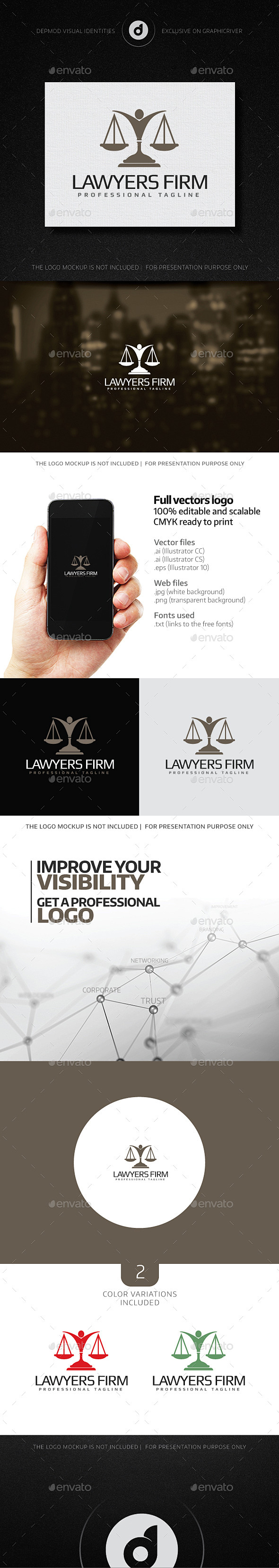 律师事务所——人类标志模板Lawyers Firm - Humans Logo Templates倡导者,机构、平衡、律师、品牌、品牌、顾问 ...