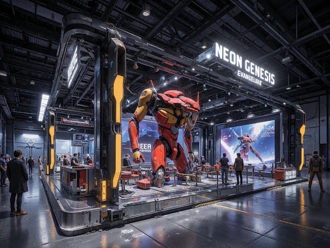 AIGC-游戏展展台设计Game exhibition booth design :: Behance-花瓣网