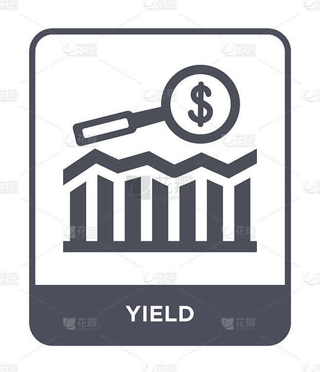 yield icon vector on white background, yield trend