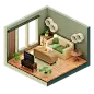 Living Room 3D Icon-花瓣网