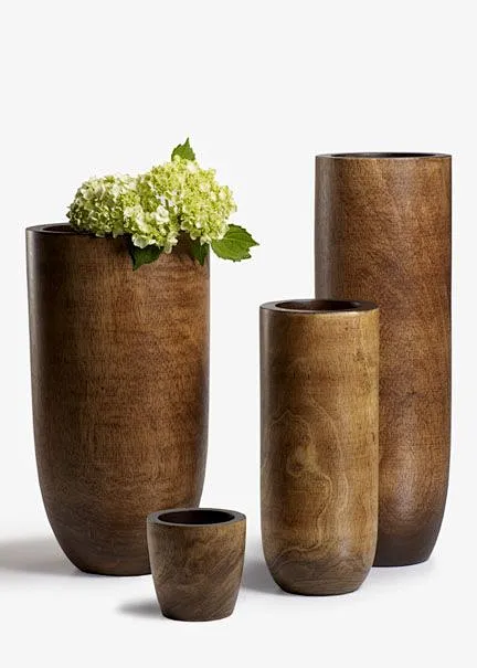Mango Wood Vases: -花瓣网