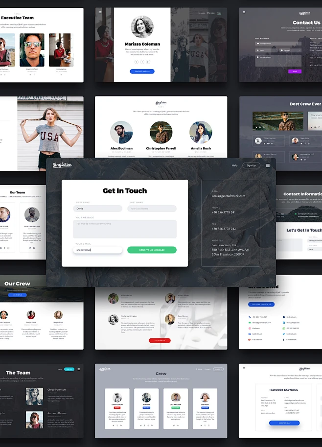 Singleton - Huge UI Pack for Landings : We are happy and proud to show you the result of our ...