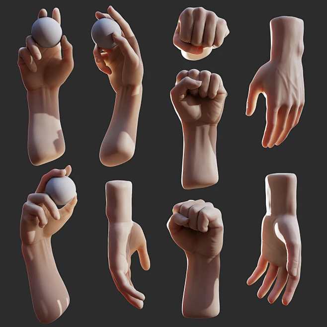 How to Sculpt Hands in Blender -花瓣网
