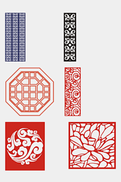 中式-花瓣网|陪你做生活的设计师 | 新复古中式镂空装饰花纹免扣元素