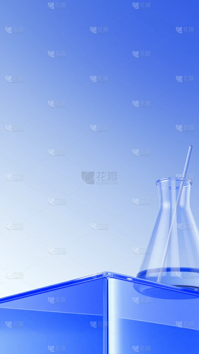 常规科技感医疗实验展台背景素材-花瓣网