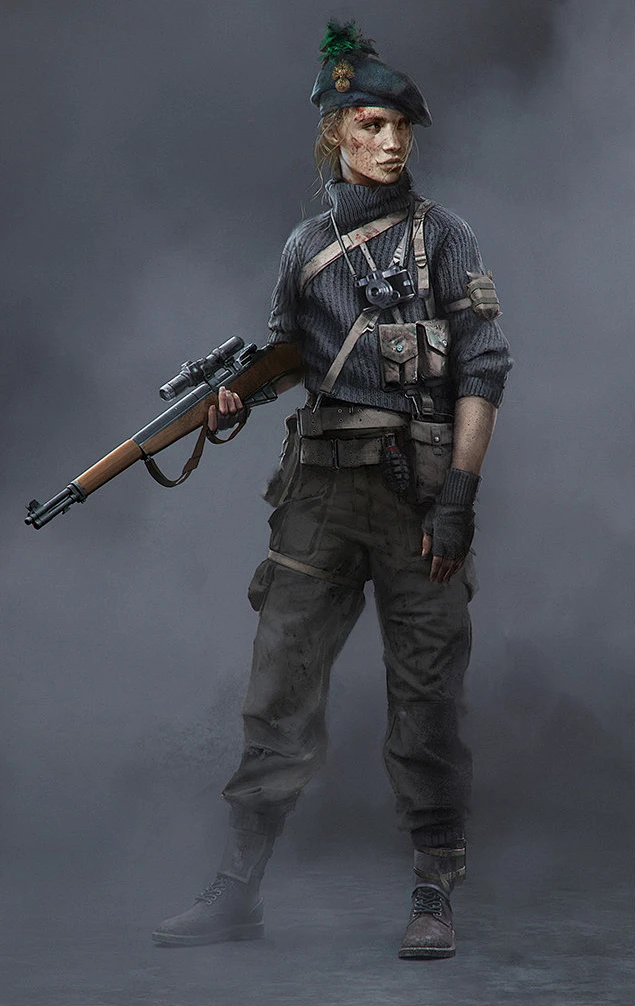 battlefield V原画人物1-花瓣网