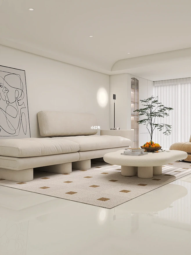 客厅装修|纯色亮面砖全屋通铺竟也如此好看-花瓣网