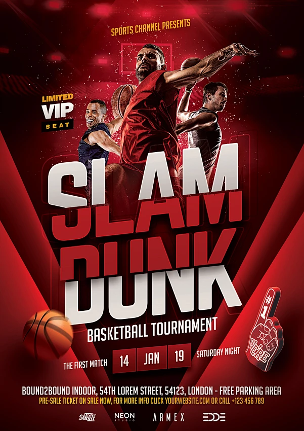 Slam Dunk Basketball Flyer Template : Slam Dunk Basketball flyer ...