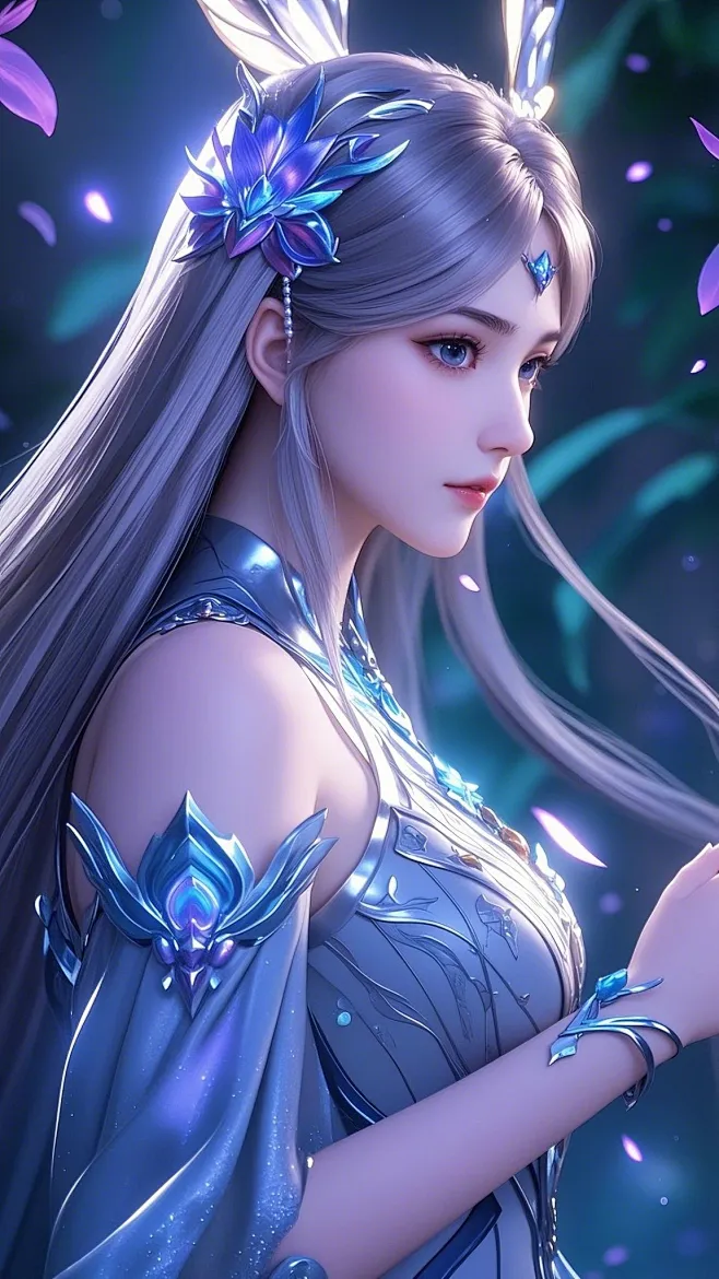 碧紫酱：#国漫美女 #斗罗大陆 #宁荣荣 #手机壁纸 #动漫推荐-花瓣网