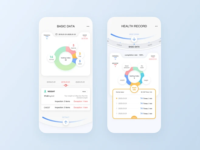 app art Data Health Health Records UI 健康 数据-花瓣网