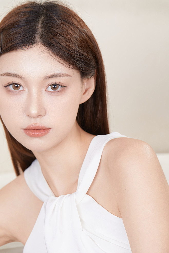 模特甜美外拍韩系日系摄影美女清透美妆