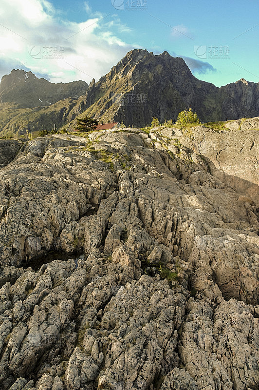 在Svolv山吗?r,罗浮,挪威