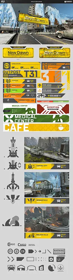 Apex Legends: World's Edge Map Signage, Brandon Pirruccello : Various ...