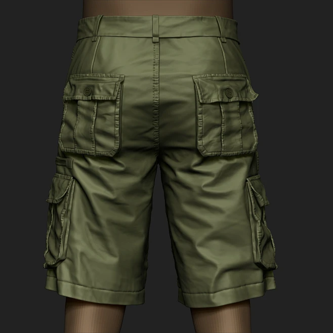 Short Cargo pant -花瓣网