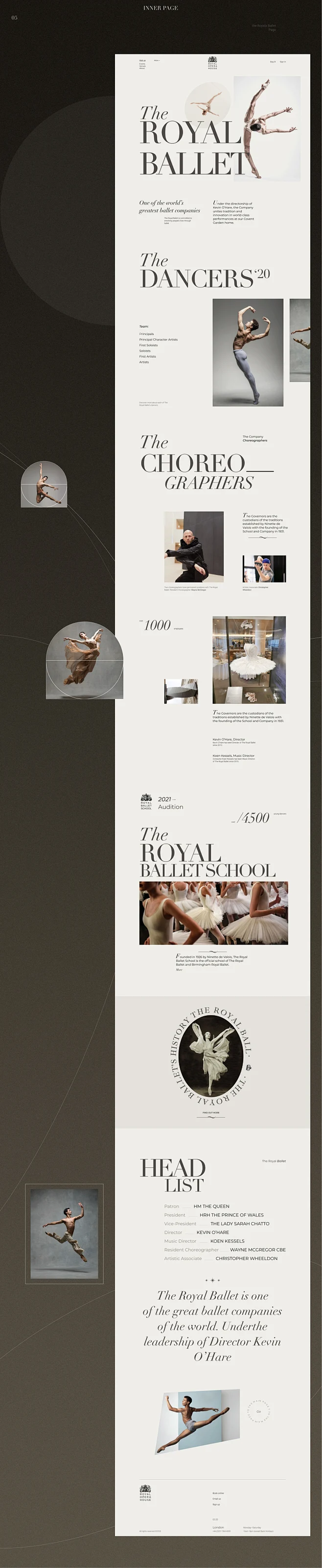 art ballet design grid opera redesign UI/UX uprock Web Project-花瓣网