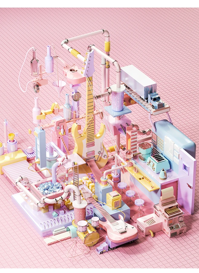 C4D场景 (2)-花瓣网