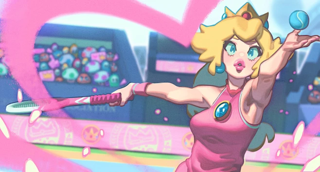 Princess Peach图片_【工作】潮流插画图片素材-花瓣网