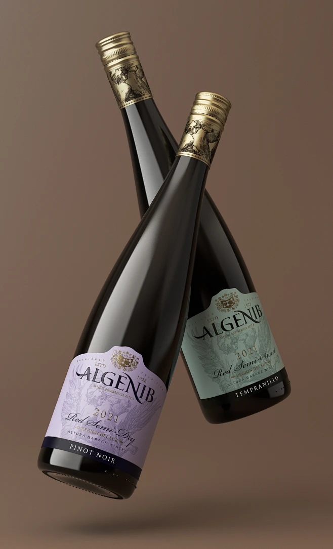 Algenib 红酒标签设计 – 世界包装-花瓣网