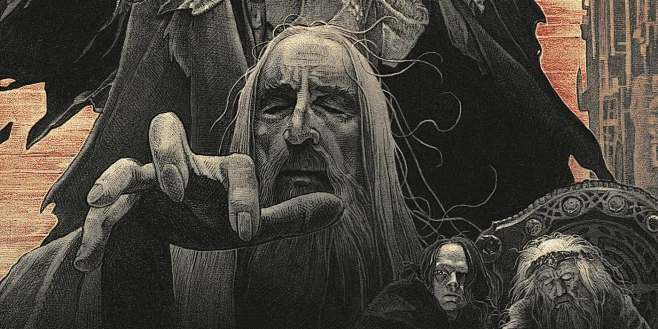 art Drawing Gabz Lord of the rings LOTR portrait poster print ...