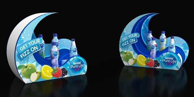 Counter Display Display fizz posm Retail water-花瓣网