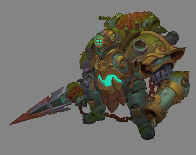 Ruined King boss 概念 机关人 伪科技 蒸汽朋克