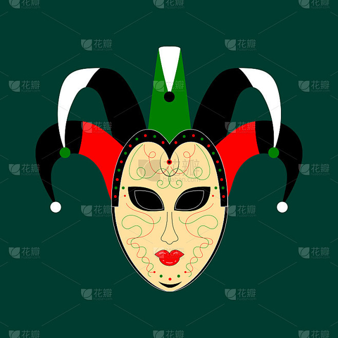 面具剧场女性面孔。死圣。戏剧面具。戏剧表演。戴口罩的艺伎。令人不安的面具。