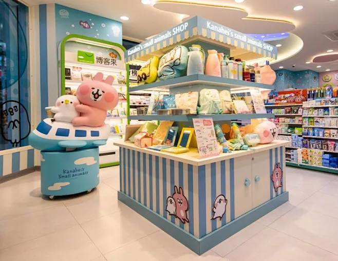 This may contain: the interior of a children's store with toys on ...