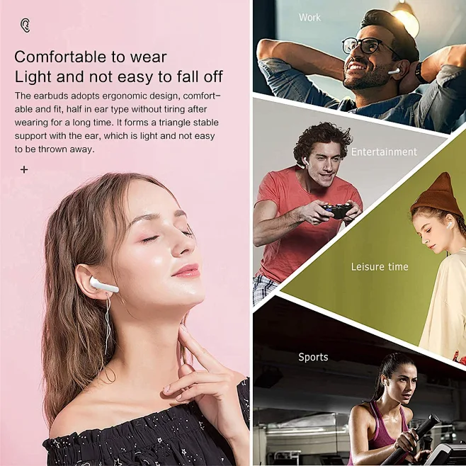 Wireless Earbuds Bluetooth 5.0 Headphones with 24Hrs Charging Case,IPX5 ...