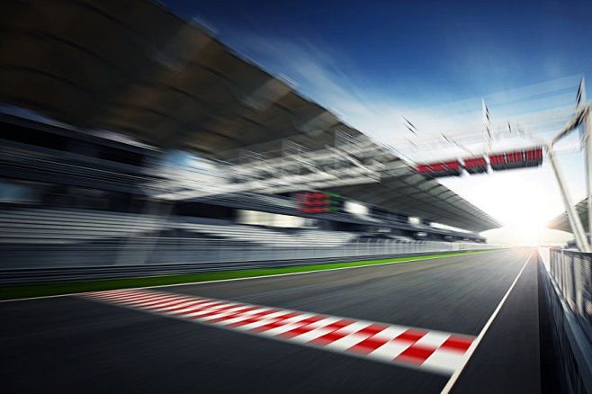 F1 Motion blur race track-花瓣网