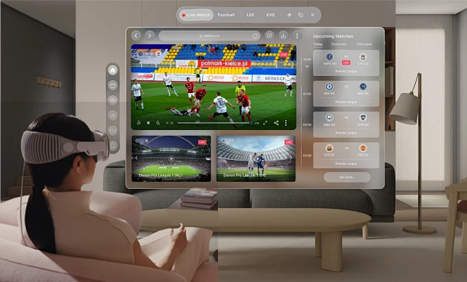 Sports Live Streaming - Spatial UI Design Exploration by Delowar ...