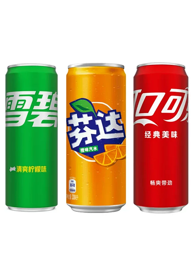 可口可乐雪碧芬达橙味汽水330ml*24罐装整箱摩登罐碳酸饮料易拉罐-tmall.com天猫-花瓣网