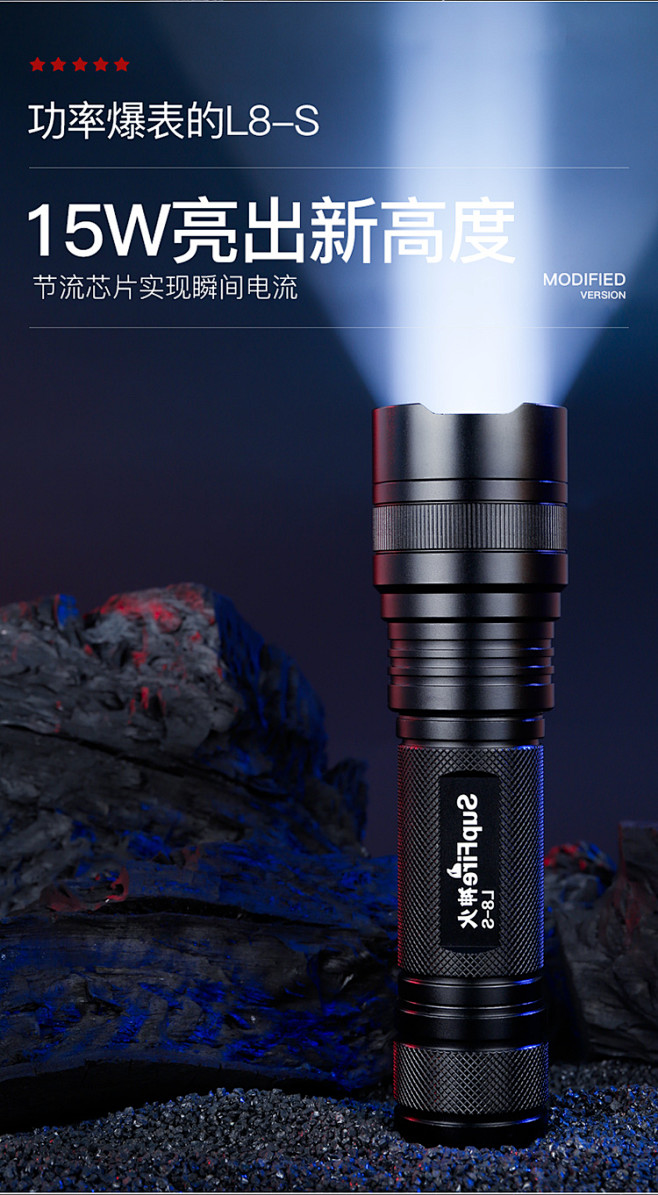【神火L8-S】神火（supfire）L8-S 强光手电筒 远射Type-c充电式LED防身户外骑行灯 配26650电池【行情 报价 价格 ...