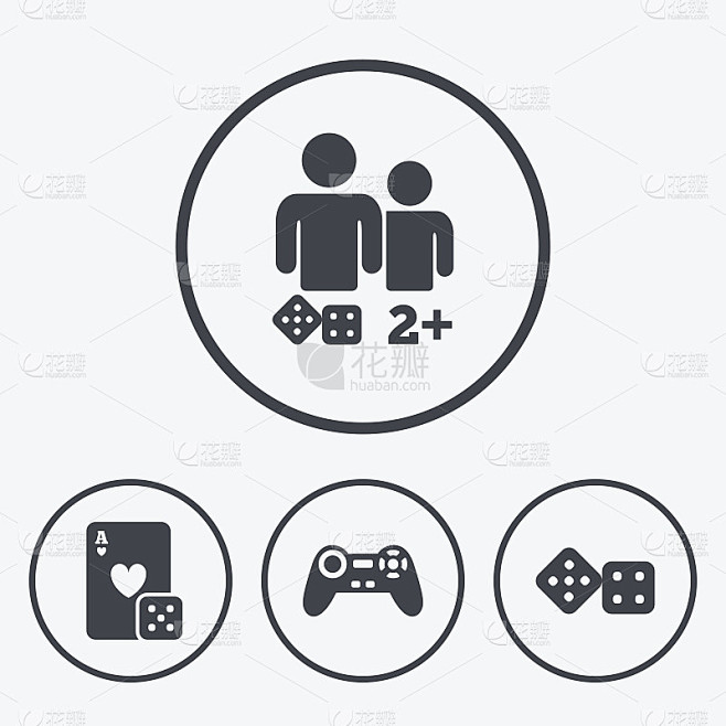 玩家图标。棋盘游戏玩家。