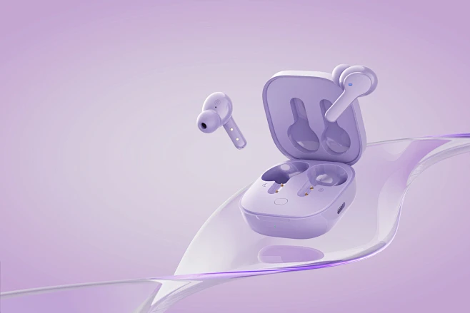 Earbuds 3D product Vizualization Behance-花瓣网