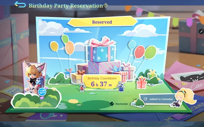 可能是包含下列内容的图片：‎上面的文字是“‎Birthday Party Reservation Reserved يسما ...