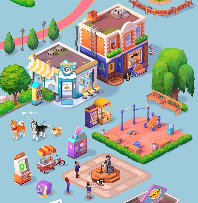 3D Digital Art game design design Game Art concept mobile game casual ...