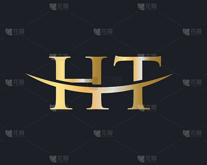 现代HT标志设计为企业和公司形象。创造性的HT字母标识设计