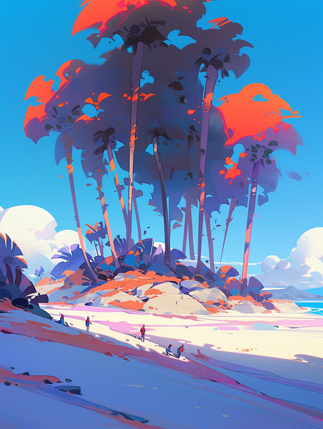 chen-zi-you-xujimo-a-vibrant-and-vibrant-tropical-islandwinterhigh ...