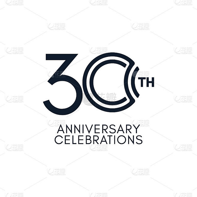 30 th Anniversary Celebration Vector Template Desi