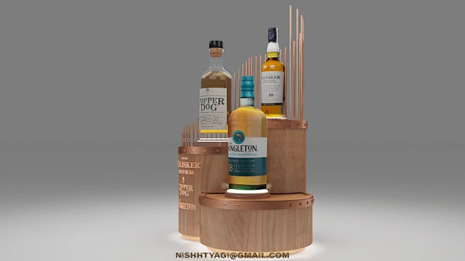 bottle glorifier Display posm 3D modern 3ds max architecture vray-花瓣网
